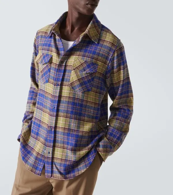 GOD'S TRUE CASHMERE Tartan Cashmere Shirt