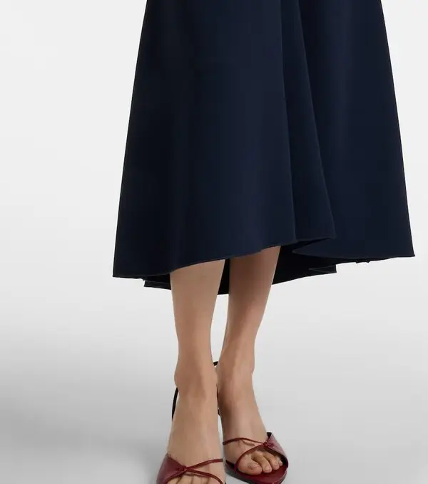 Victoria Beckham Gathered Jersey Midi Dress - Blue