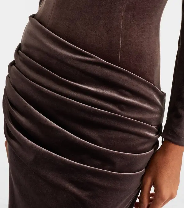 Alex Perry Draped Velvet Gown