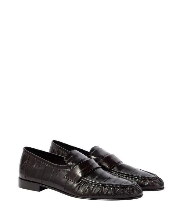 THE ROW Soft Eel Leather Loafers