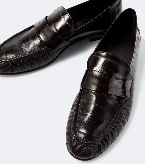 THE ROW Soft Eel Leather Loafers