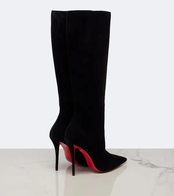 CHRISTIAN LOUBOUTIN Miss Z Suede Knee-high Boots
