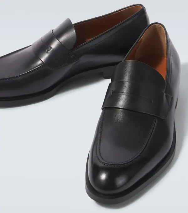 Zegna Leather Penny Loafers