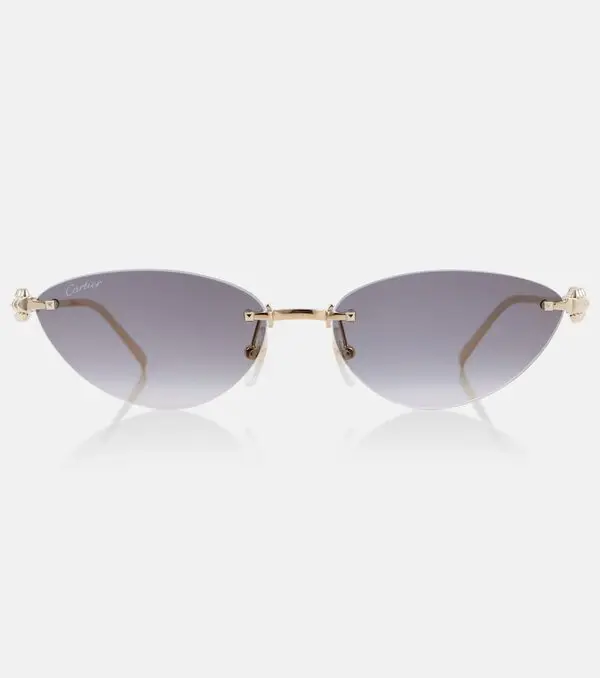 Cartier Clash De Cat-eye Sunglasses - Gold