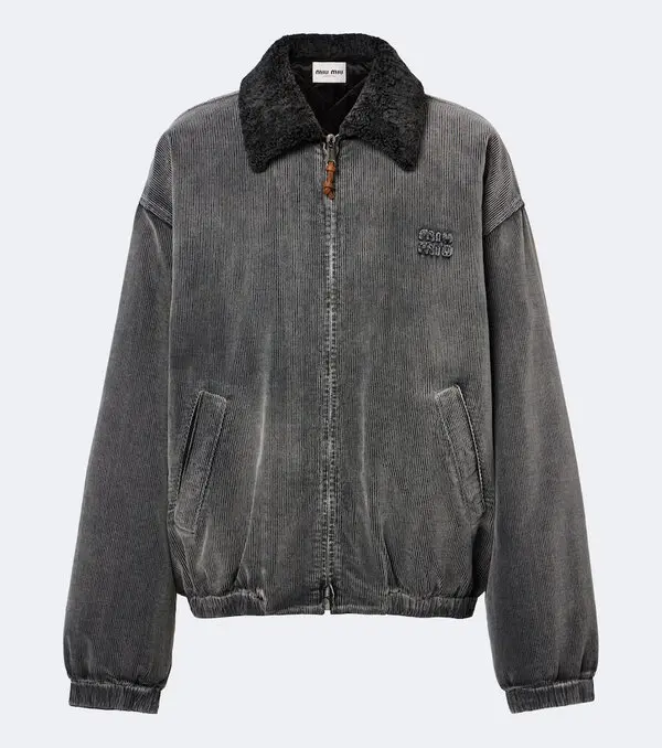 Miu Miu Corduroy Cotton Bomber Jacket