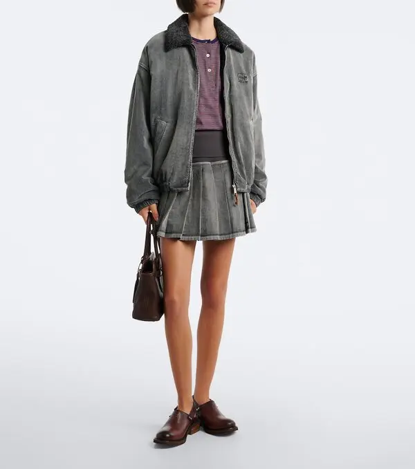 Miu Miu Corduroy Cotton Bomber Jacket