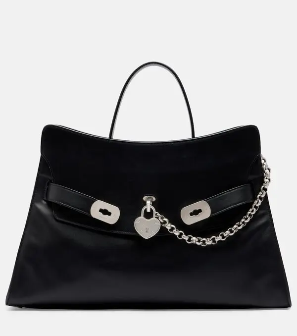 Alexander McQueen Locke Medium Leather Tote Bag