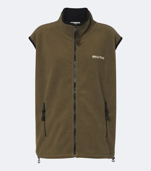 Miu Miu Fleece Vest - Green