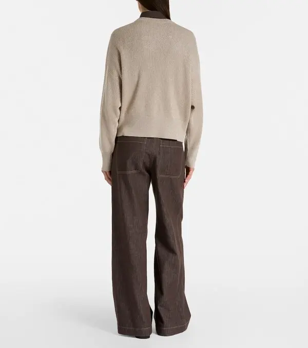 Brunello Cucinelli Ribbed-knit Cashmere-blend Sweater