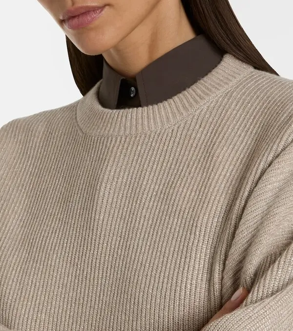 Brunello Cucinelli Ribbed-knit Cashmere-blend Sweater