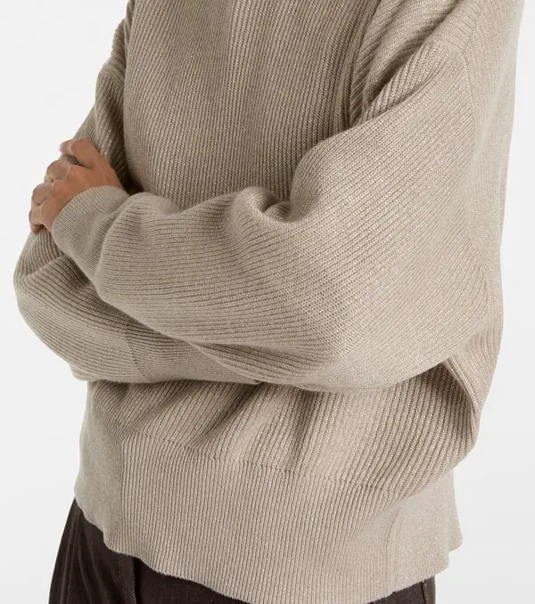 Brunello Cucinelli Ribbed-knit Cashmere-blend Sweater