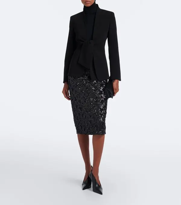 Max Mara Sequined Pencil Skirt
