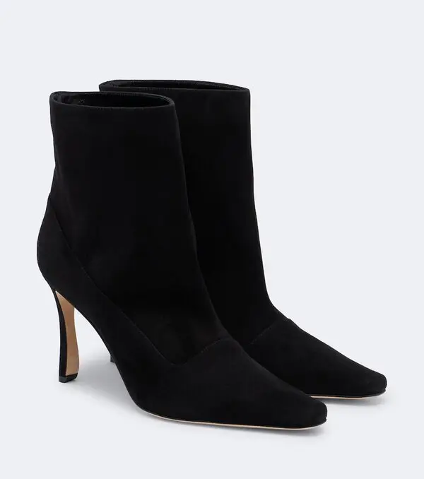 Manolo Blahnik Gostatu Suede Ankle Boots