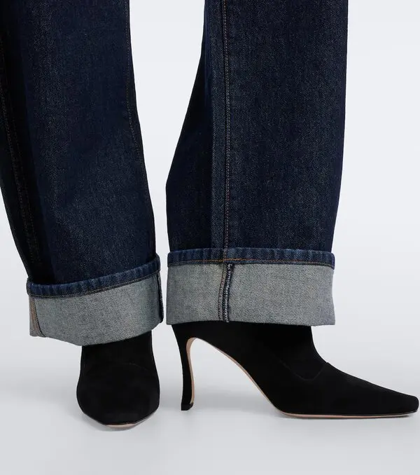 Manolo Blahnik Gostatu Suede Ankle Boots