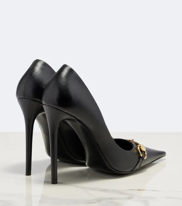 Gucci Donna Horsebit Leather Pumps
