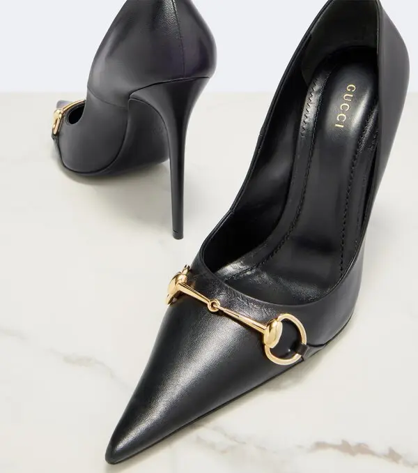 Gucci Donna Horsebit Leather Pumps