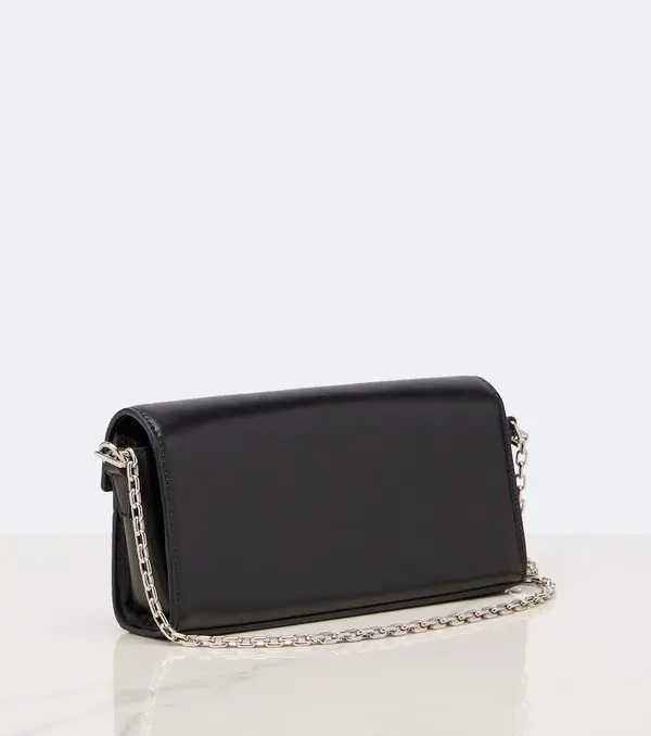 Gucci Horsebit Leather Wallet On Chain - Black