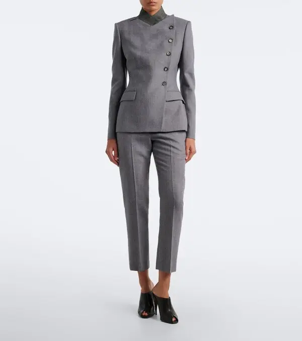 Alexander McQueen Peplum Wool Blazer