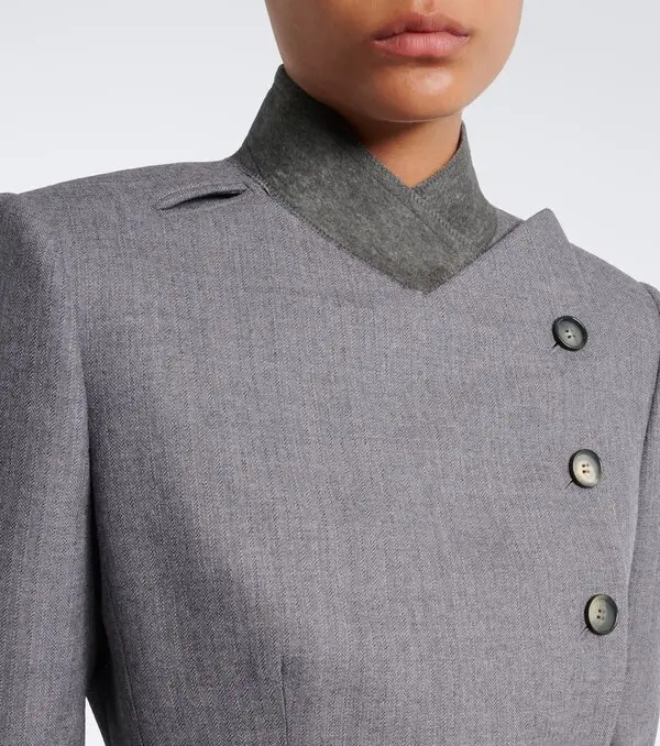 Alexander McQueen Peplum Wool Blazer