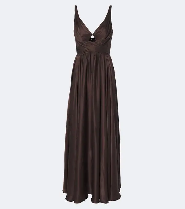 Zimmermann Draped Silk Maxi Dress