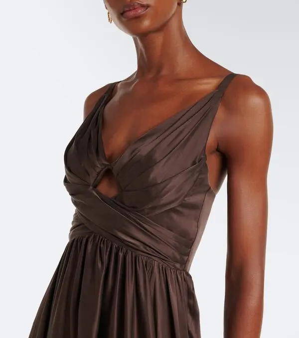 Zimmermann Draped Silk Maxi Dress