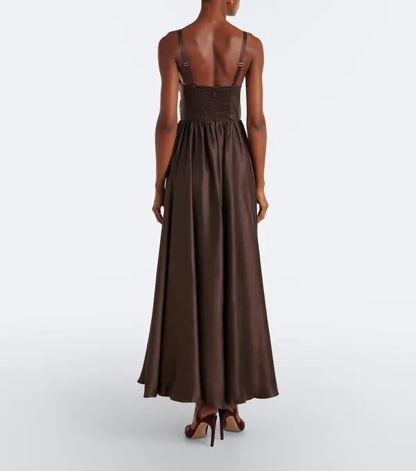 Zimmermann Draped Silk Maxi Dress