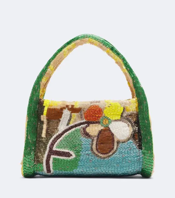 ALEMAIS Alémais Limelight Beaded Top-handle Bag