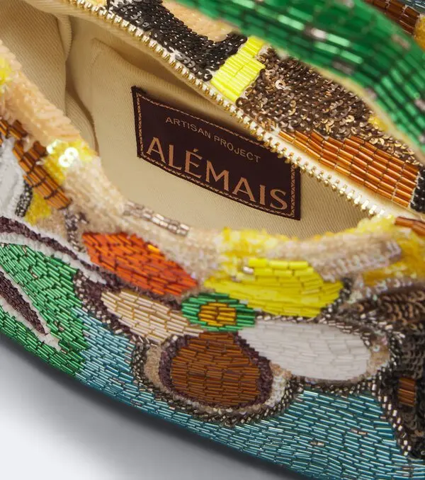 ALEMAIS Alémais Limelight Beaded Top-handle Bag