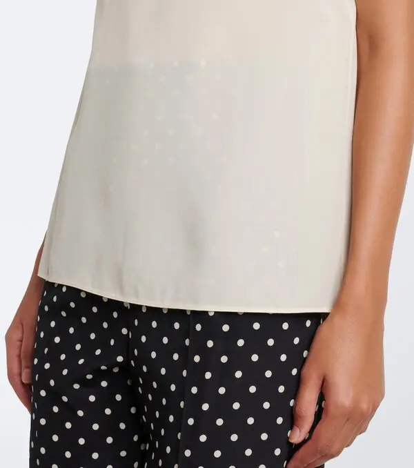 Valentino Garavani Embellished Silk Crêpe De Chine Top