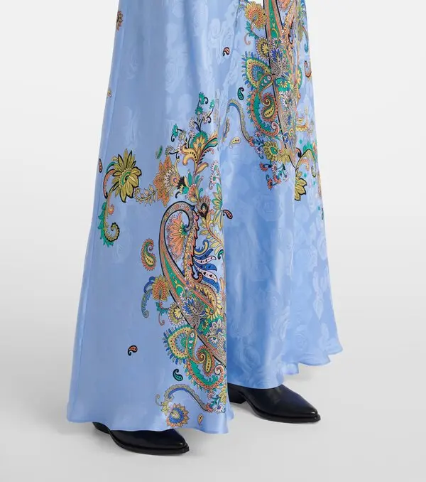 Etro Floral Silk Crêpe De Chine Maxi Skirt