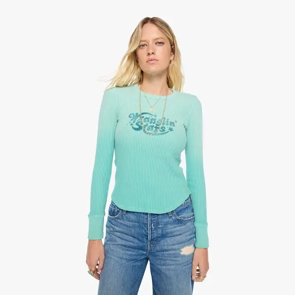 MOTHER The Itty Bitty Goodie Thermal Wranglin' Stars - Turquoise