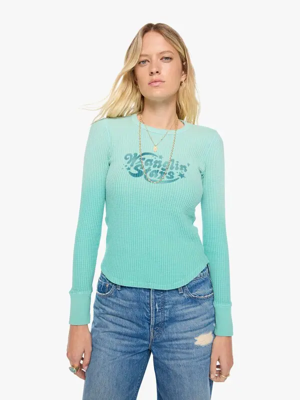 MOTHER The Itty Bitty Goodie Thermal Wranglin' Stars - Turquoise