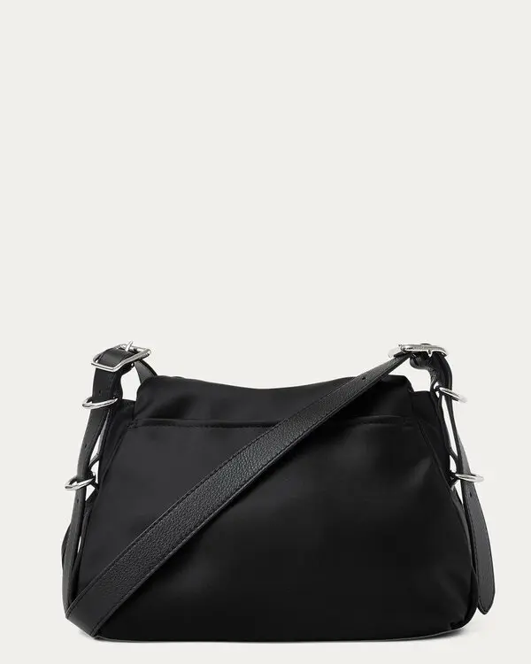 AIMEE Lace Up Double Entry Crossbody - Black