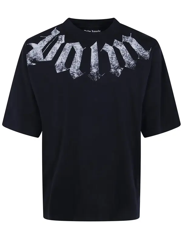 Palm Angels T-shirt Loose "big Neck Logo