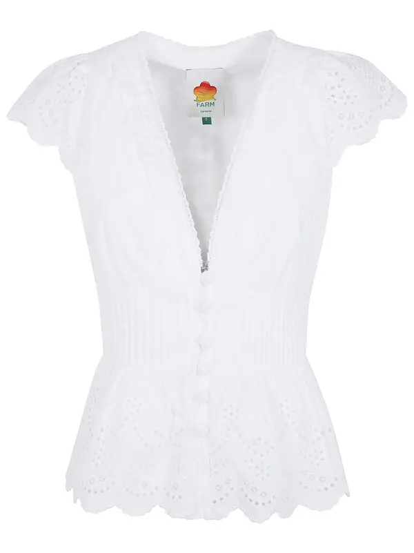 Farm Rio Shirt Embroidery Blouse