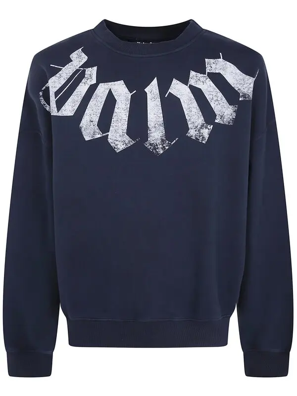 Palm Angels Sweatshirt Loose Crew "big Neck Logo
