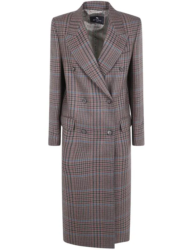 Etro Double Breasted Long Coat