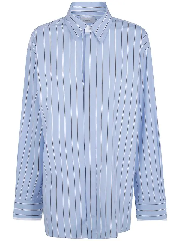 AMI Paris Striped Cotton Shirt
