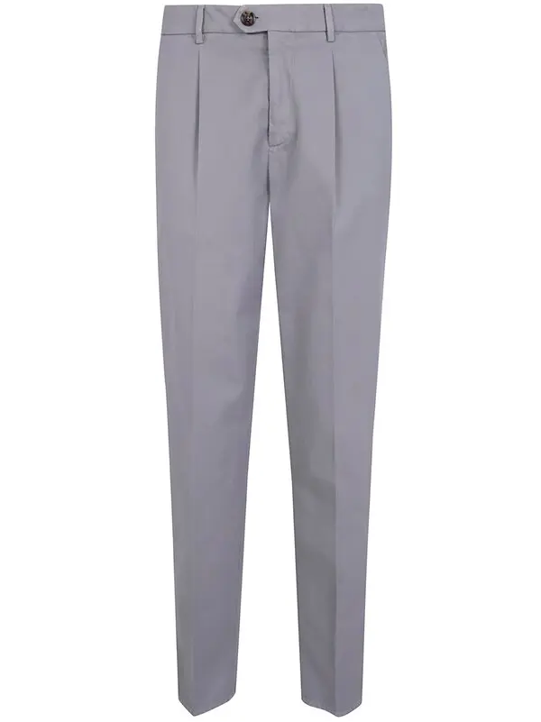 Brunello Cucinelli Tailored Pleated Cotton Trousers