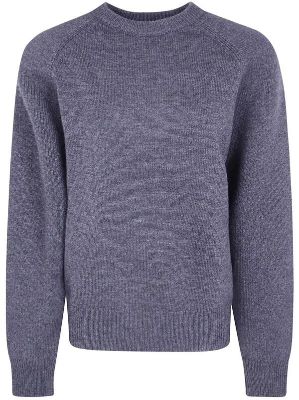 THE FRANKIE SHOP Padded Wool Crewneck Sweater
