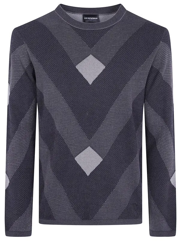 Emporio Armani Sweater Round Neck "round Neck Sweater - Blue