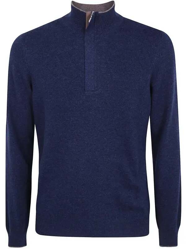 GRAN SASSO Sweater Long Sleeves Zip Turtle Neck