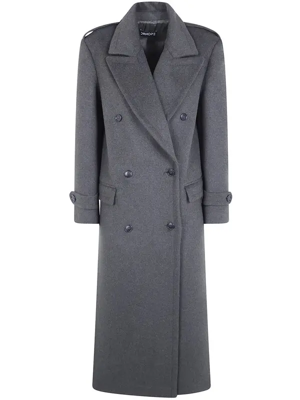 DRHOPE Double Breasted Maxi Coat