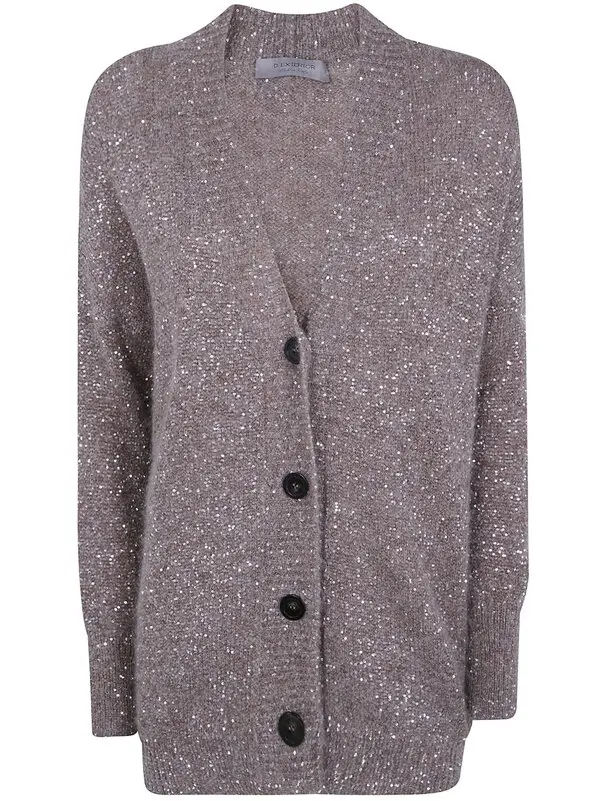 D.exterior Embellished Alpaca Blend Cardigan