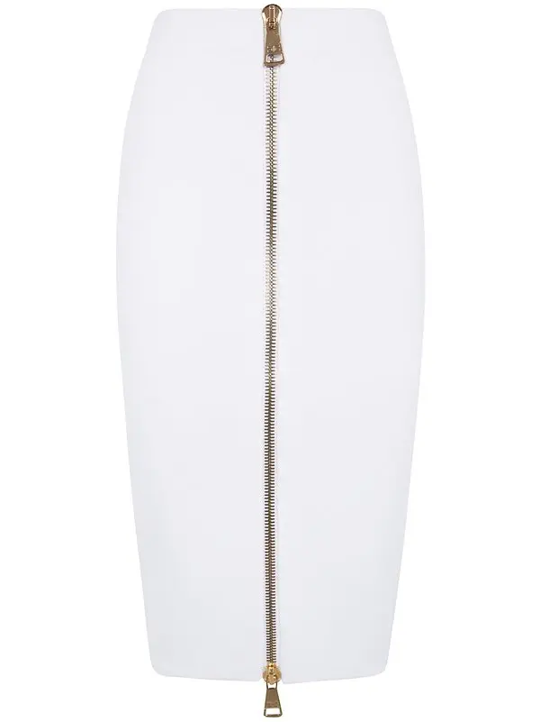 Elisabetta Franchi Zippered Midi Skirt