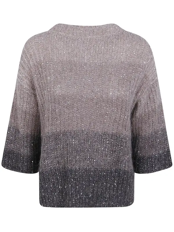 D.exterior Sweater Short Sleeves "crystals Degrade