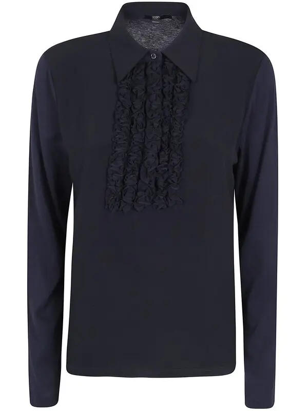 Seventy Cotton Modal Ruffle Neck Sweater