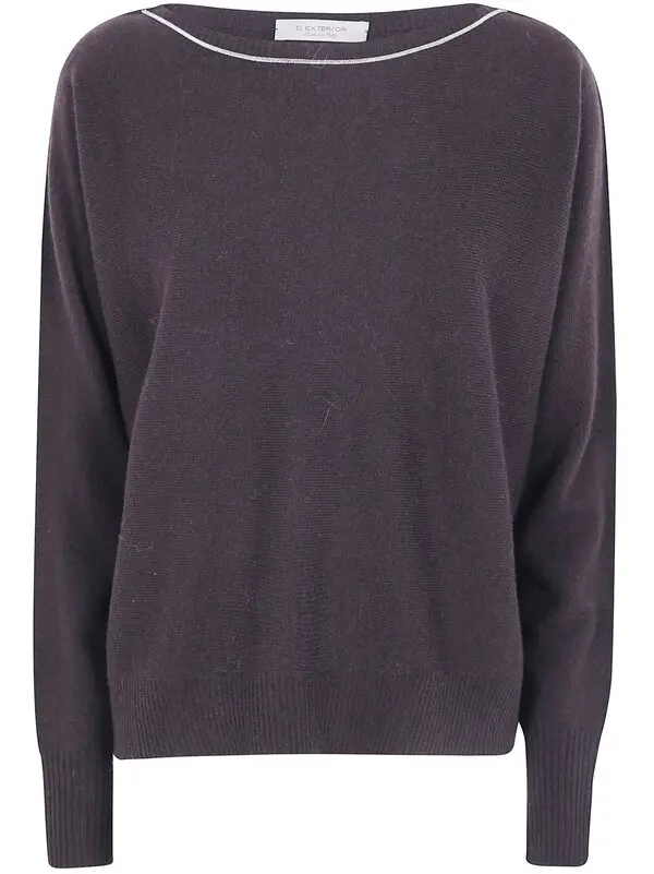 D.exterior Sweater Round Neck "63115 13caf Coffee