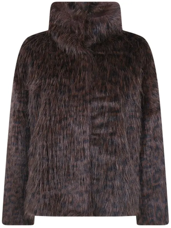 BETTA CORRADI Jacket High Neck "leop