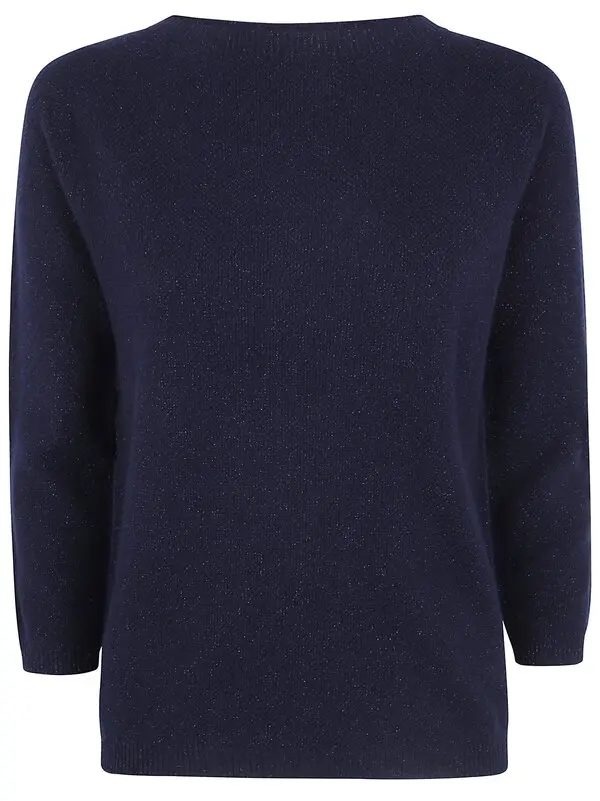 Fabiana Filippi Sweater Lurex Platinum Boatneck